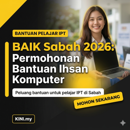 BAIK Sabah 2026: Permohonan Bantuan Ihsan Komputer, Syarat Kelayakan ...