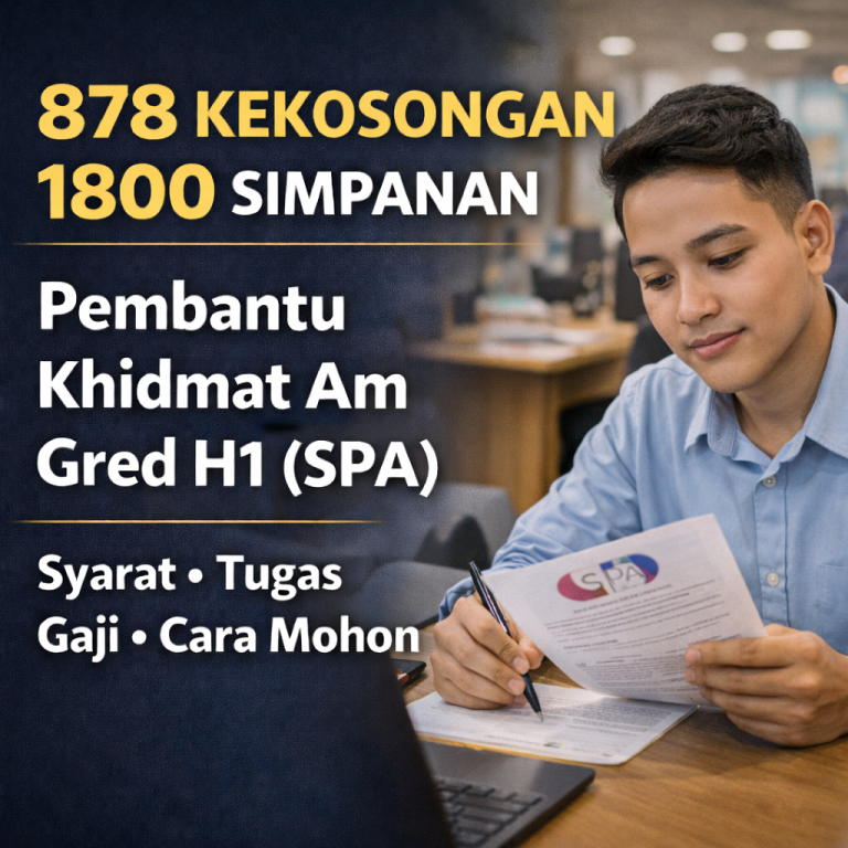 (878 Kekosongan/1800 Simpanan) Pengambilan Pembantu Khidmat Am Gred H1 ...