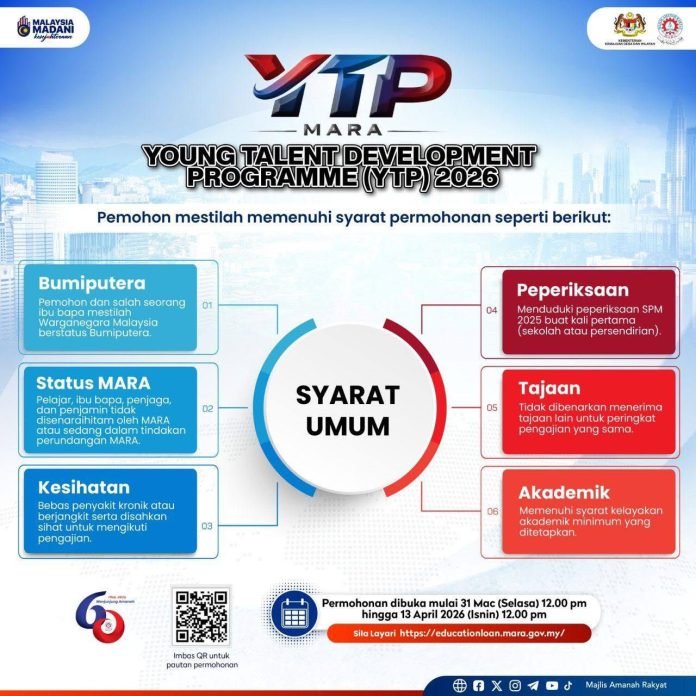 Permohonan Tajaan Pendidikan YTP MARA Kini Di Buka, Ini Syarat Apply ...